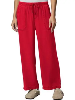 Splendid Angie Crop Wide Leg Pants - Rouge Red