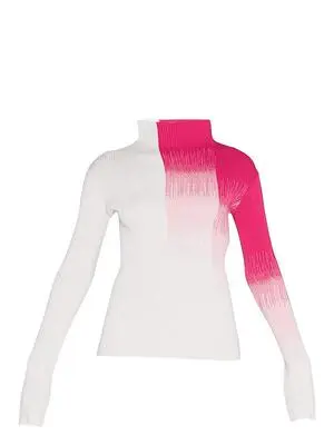 Giorgio Armani Ribbed Ombré Turtleneck Sweater - Pink