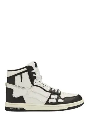 Amiri Amiri Skel Top Hi Leather Sneakers Black/white