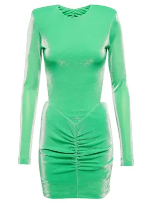 Remain Birger Christensen Ruched Minidress - Green
