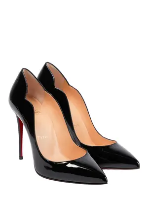 CHRISTIAN LOUBOUTIN Hot Chick 100 Patent Leather Pumps - Black