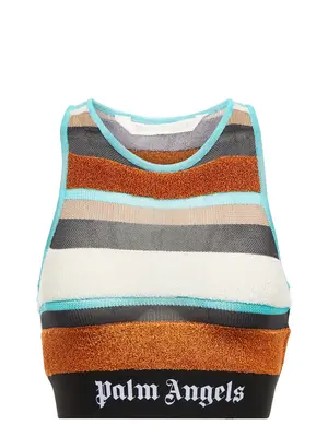 Palm Angels Lurex Striped Knit Top - Multicoloured