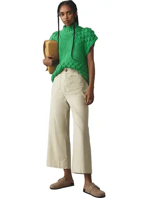 Maeve Maeve Colette High-Rise Wide-Leg Pants Mint