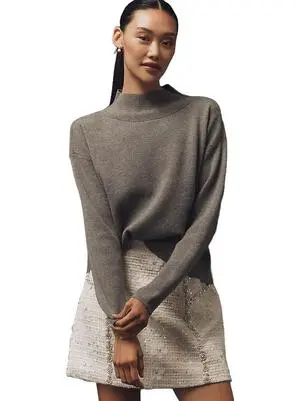 Maeve The Carys Mock-Neck Sweater Charcoal Heather