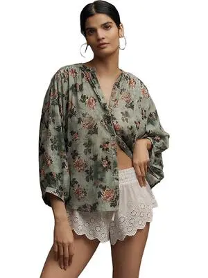 PILCRO Pilcro Sidney Batwing Blouse Blue