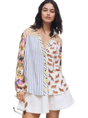 Maeve The Paz Buttondown Shirt White