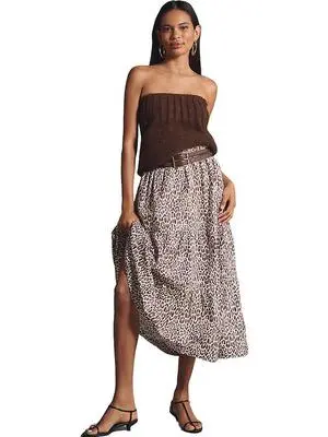 THE SOMERSET COLLECTION BY ANTHROPOLOGIE The Somerset Maxi Skirt Beige