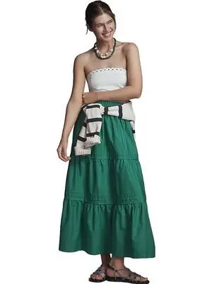 THE SOMERSET COLLECTION BY ANTHROPOLOGIE The Somerset Maxi Skirt Bright Green