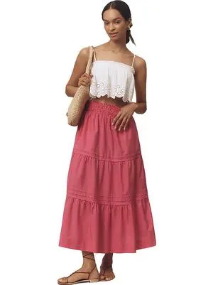 THE SOMERSET COLLECTION BY ANTHROPOLOGIE The Somerset Maxi Skirt Deep Magenta
