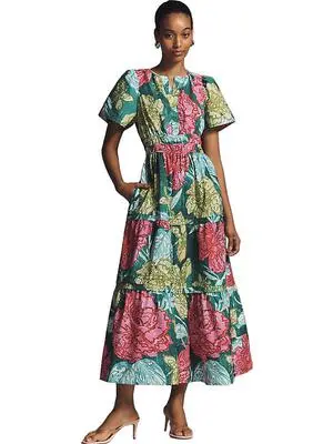 The Somerset Collection By Anthropologie The Somerset Collection Sleeveless  Maxi Dress - Black & White Pattern - 30% Off | Editorialist
