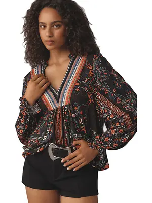 BL-NK Stephanie Long-Sleeve Top Grey