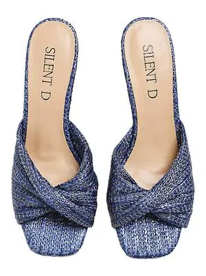 SILENT D Katia Wedges Blue Raffia