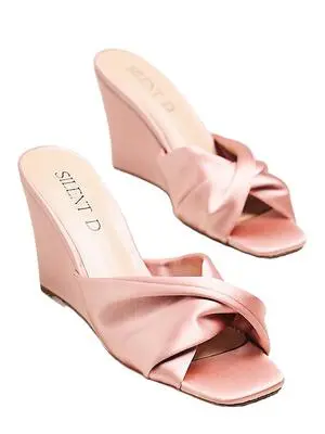 SILENT D Katia Wedges Mauve Pink