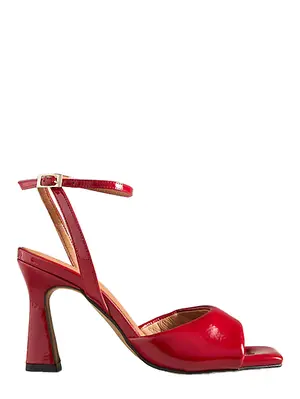 Maeve Ankle-Strap Heels Red