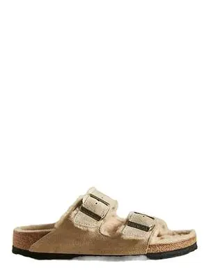 BIRKENSTOCK Arizona Shearling-lined Sandals - Taupe