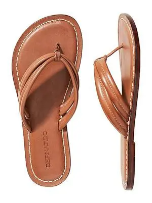 Bernardo Miami Leather Sandals Honey
