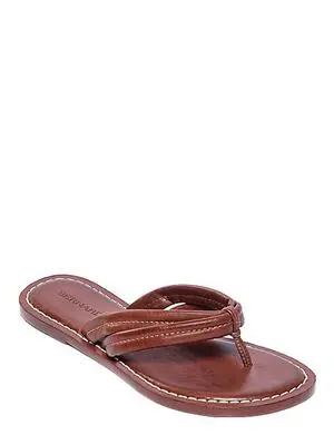 Bernardo Miami Leather Sandals Mahogany