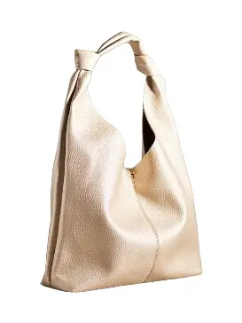 Anthropologie Love Knot Slouchy Bag Gold