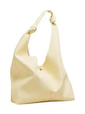 Anthropologie Love Knot Slouchy Bag Yellow Pattern