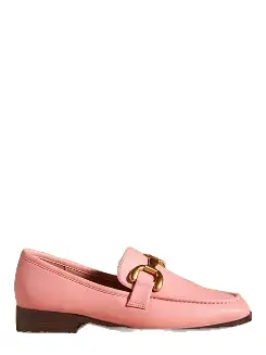 BIBI LOU Zagreb Leather Loafers Pink