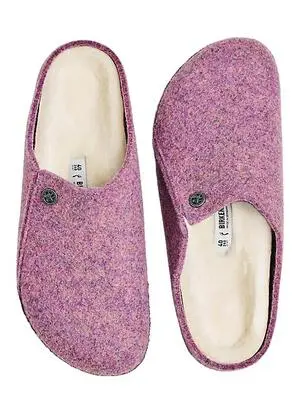 BIRKENSTOCK Zermatt Wool Felt Shearling Clogs - Mauve Melange