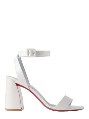 CHRISTIAN LOUBOUTIN Miss Sabina 85 Satin Sandals - White
