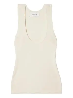 Matteau Ribbed-knit Tank - Neutrals