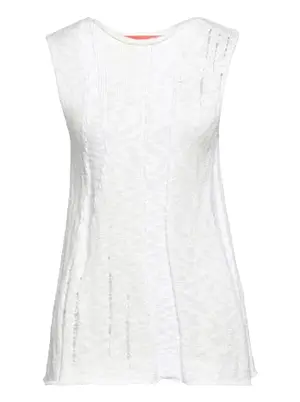 VIRGINIA BIZZI VIRGINIA BIZZI Sleeveless Knit Top White
