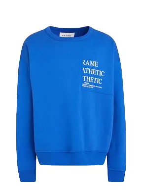 FRAME Fleece Sweatshirt With Brand Logo - Blue