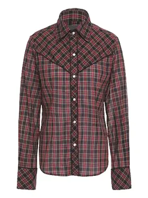 NILI LOTAN NILI LOTAN Tartan Patterned Shirt
