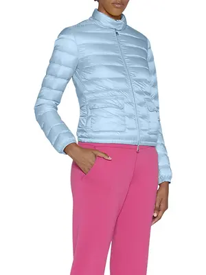 Moncler Lans Short Down Jacket Bright Blue