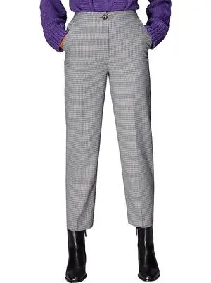 Whistles Tailored Check Trousers - Multicolour