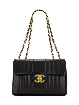 CHANEL Chanel Caviar Jumbo Mademoiselle Flap Bag