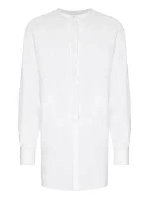 Dolce & Gabbana Collarless Long Shirt - White