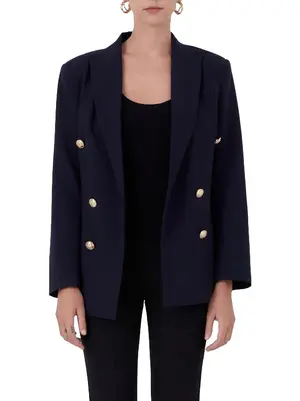 Endless Rose Endless Rose Double Breasted Blazer Navy
