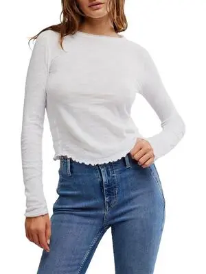 FREE PEOPLE Free People Be My Baby Long Sleeve Knit Top
