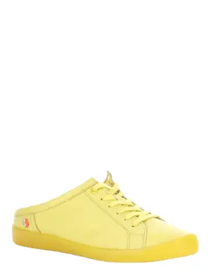 Fly London Softinos By Fly London Idle Leather Sneakers Light Yellow Smooth