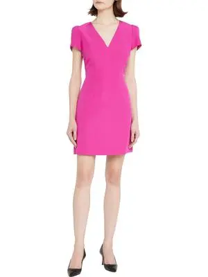 MILLY Atalie Short Cady Dress Fuchsia