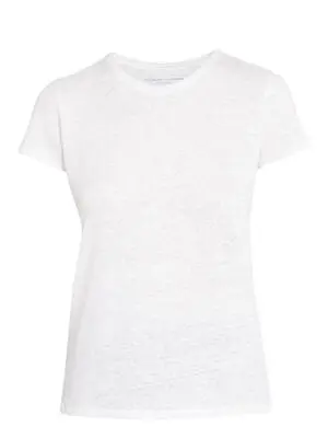 Majestic Filatures Stretch Linen Crewneck T-shirt - Blanc