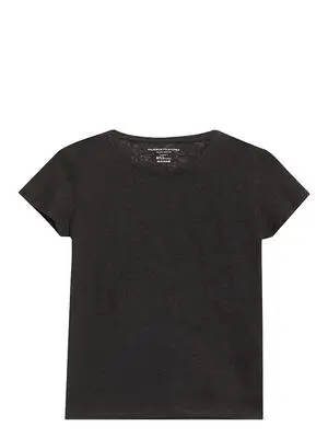 Majestic Filatures Stretch Linen Crewneck T-shirt - Noir