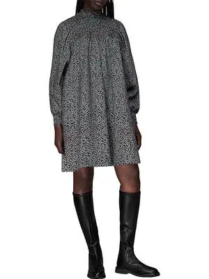 Whistles Almond Bud Smocked Dress - Multicolour