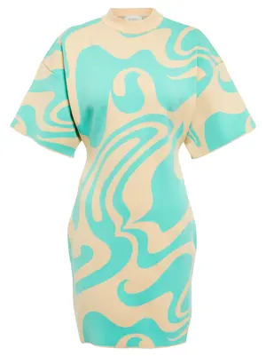 Sportmax Ornati Jacquard Mini Dress - Multicoloured
