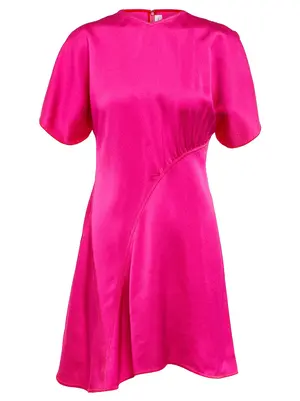 Victoria Beckham Victoria Beckham Satin Minidress Pink