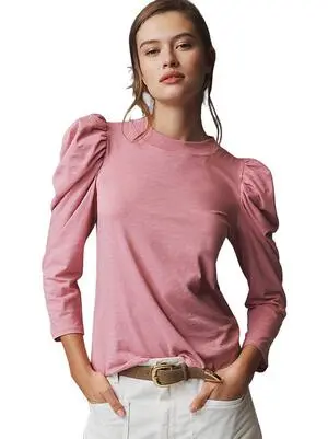 NATION LOS ANGELES Puff-Sleeve Top Pink