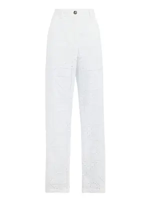 MSGM Straight Leg Chinos - White