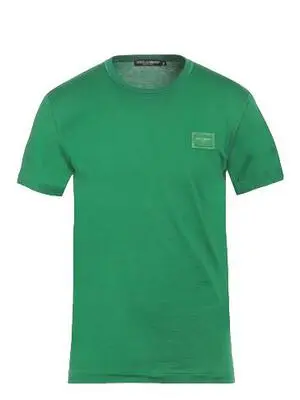 Dolce & Gabbana Man T-shirt Green Size 34 Cotton Green