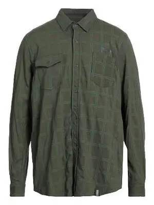 CIESSE PIUMINI Man Shirt Military Green Size M Cotton, Elastane