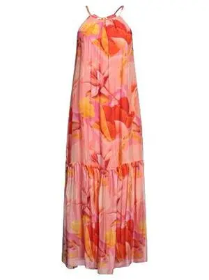 LIU •JO Floral Print Maxi Dress - Orange
