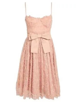 Elisabetta Franchi ELISABETTA FRANCHI Midi Trapeze Dress Pink