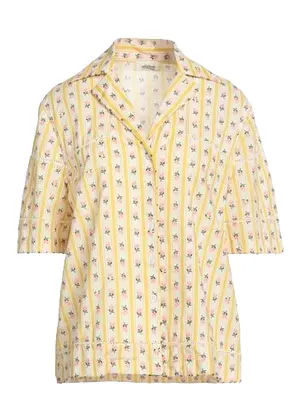 OTTOD'AME Floral Print Woven Shirt - Yellow
